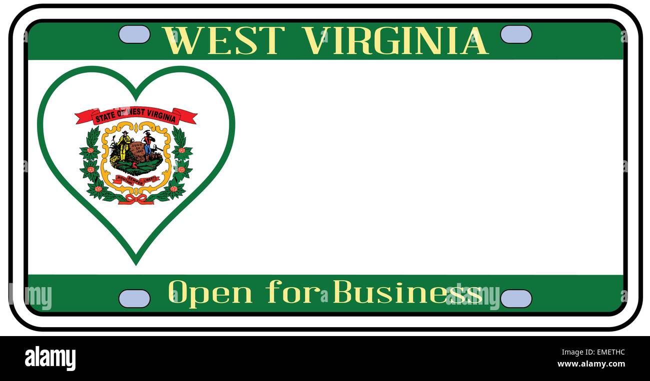 West Virginia License Plate Stock Vector Image & Art - Alamy