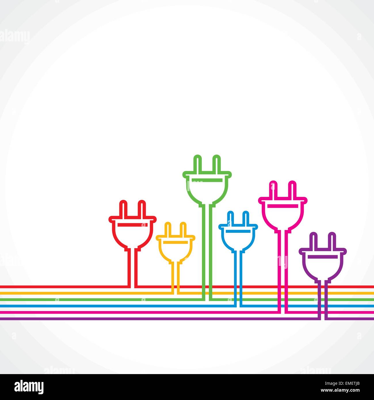 Colorful electric plug background stock vector Stock Vector Image & Art ...