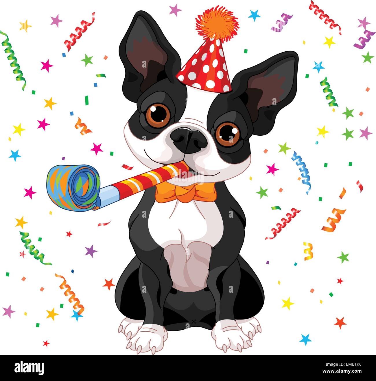Funny dog boston terrier Stock Vector Images - Alamy