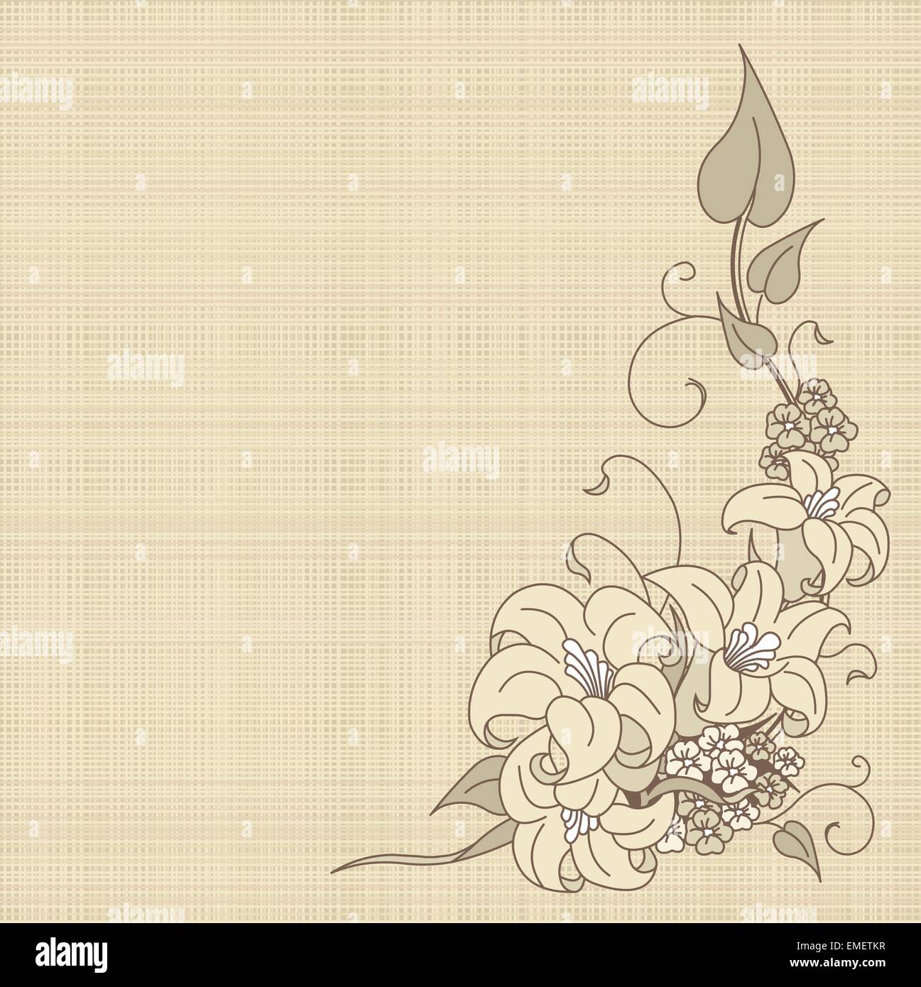 Flowers on canvas Stock Vector Image & Art - Alamy