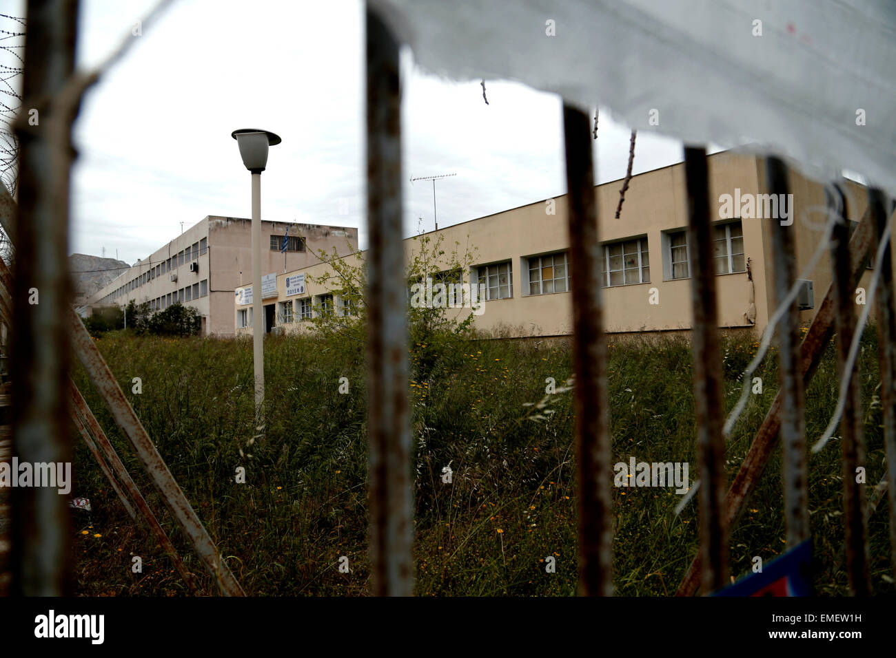 Athens, Greece. 20th Apr, 2015. A view of Korydallos Prison inside ...