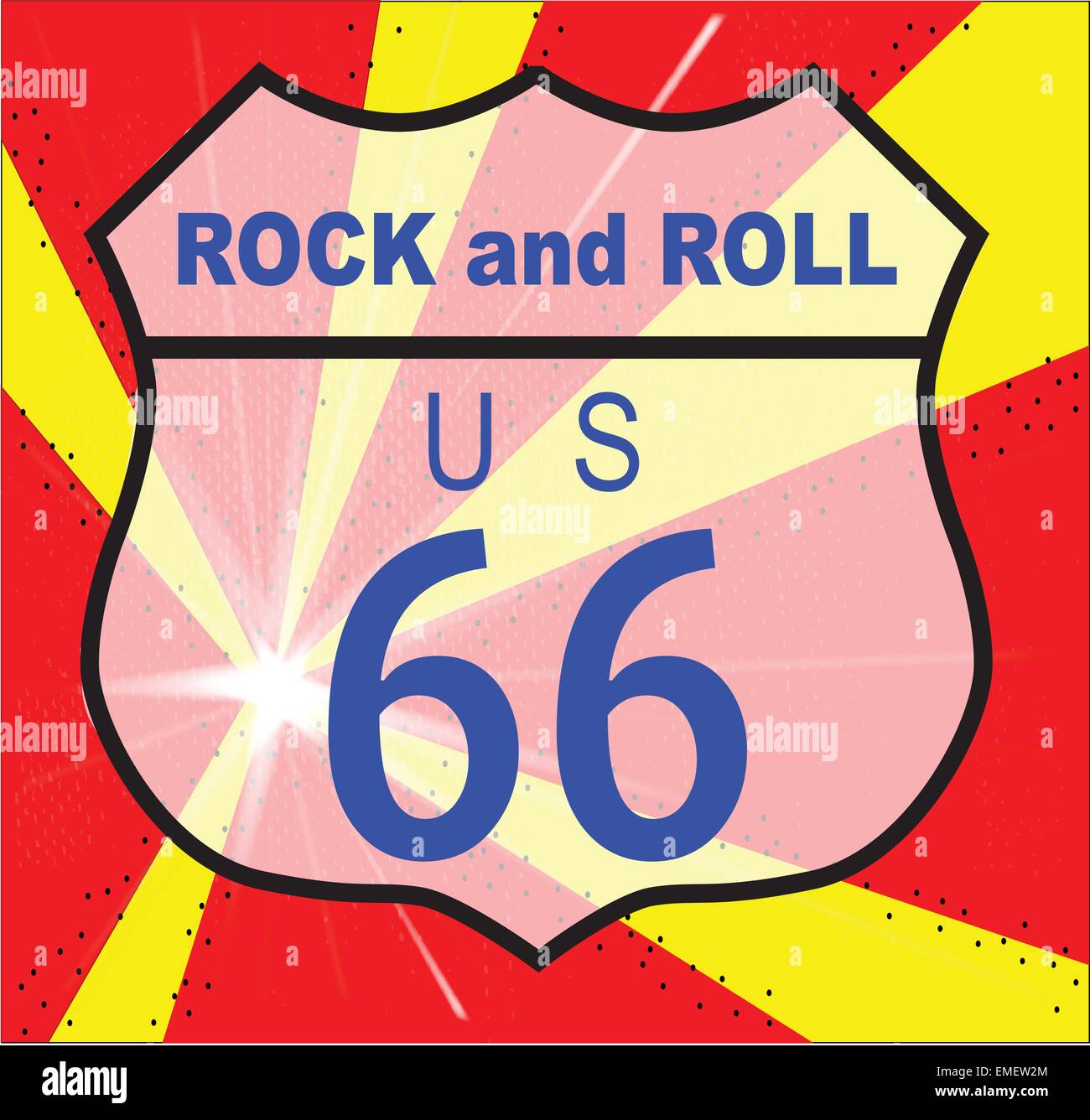 Rock and Roll Route 66 Stock Vector Image & Art - Alamy