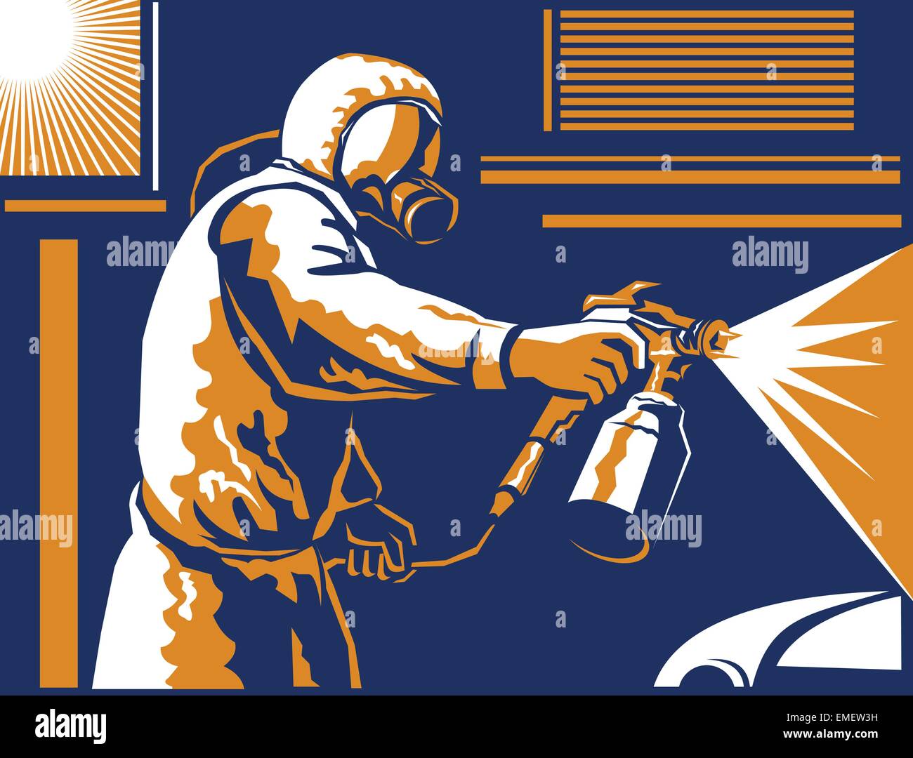 Illustration Spray Painter Spray Gun High Resolution Stock Photography ...