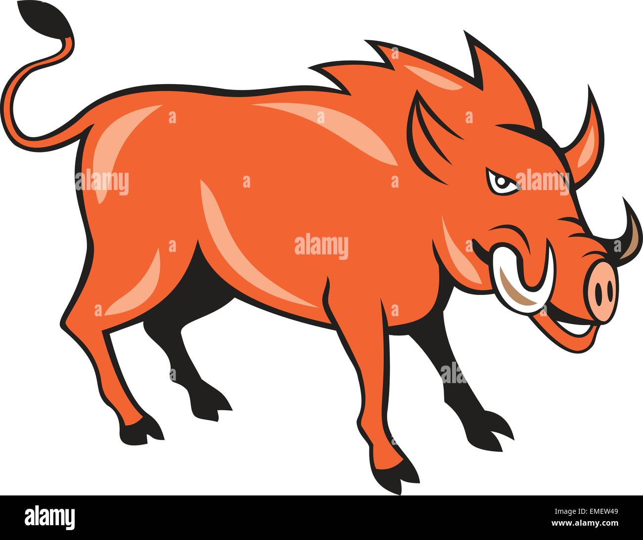 Razorback Head Charge Cartoon Stock Vector Image & Art - Alamy