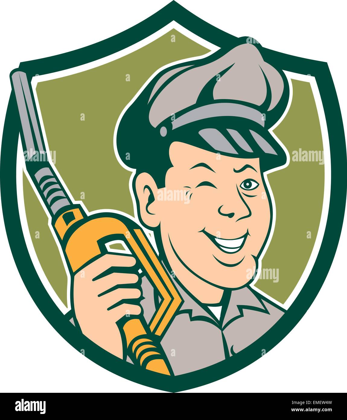 Cartoon man gas station pump hi-res stock photography and images - Alamy