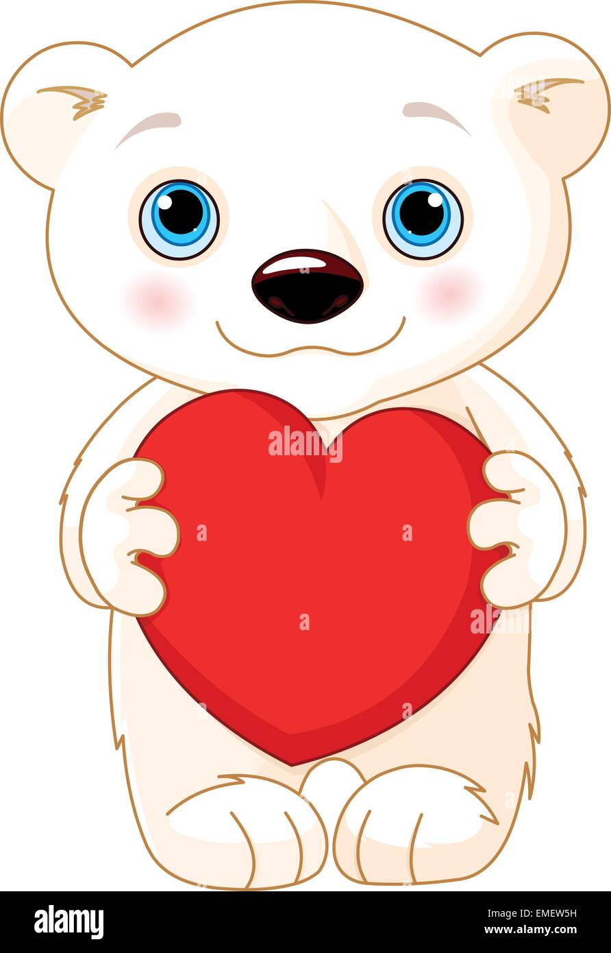 Teddy bear heart logo Stock Vector Images - Alamy
