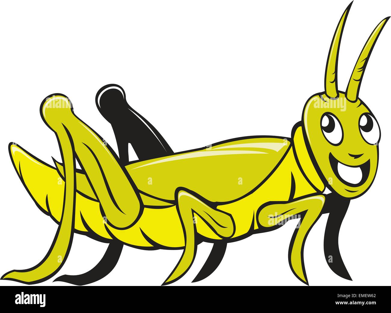 Grasshopper Crawling Side Cartoon Stock Vector Image & Art - Alamy
