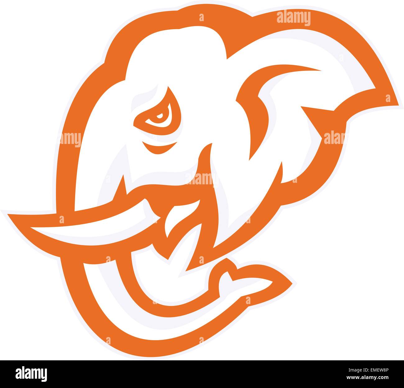 Side profile elephant Stock Vector Images - Alamy