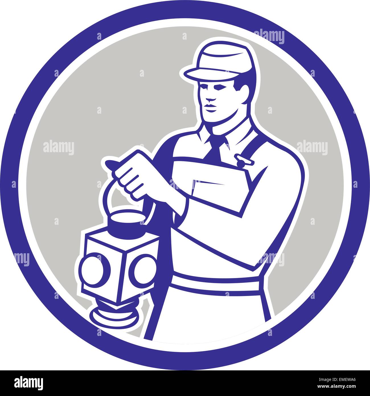 Worker railway Stock Vector Images - Alamy