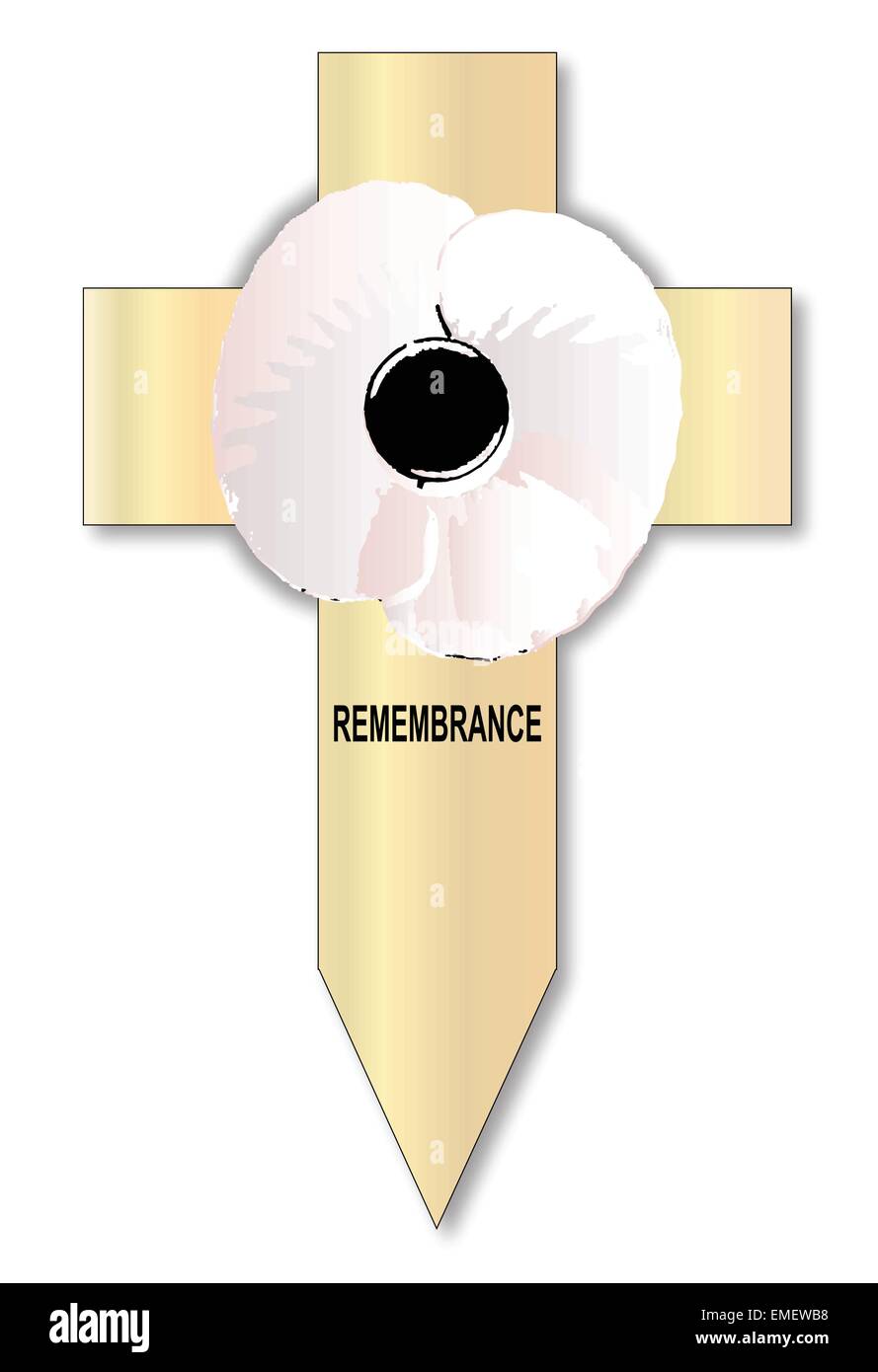 Remembrance cross Cut Out Stock Images & Pictures - Alamy