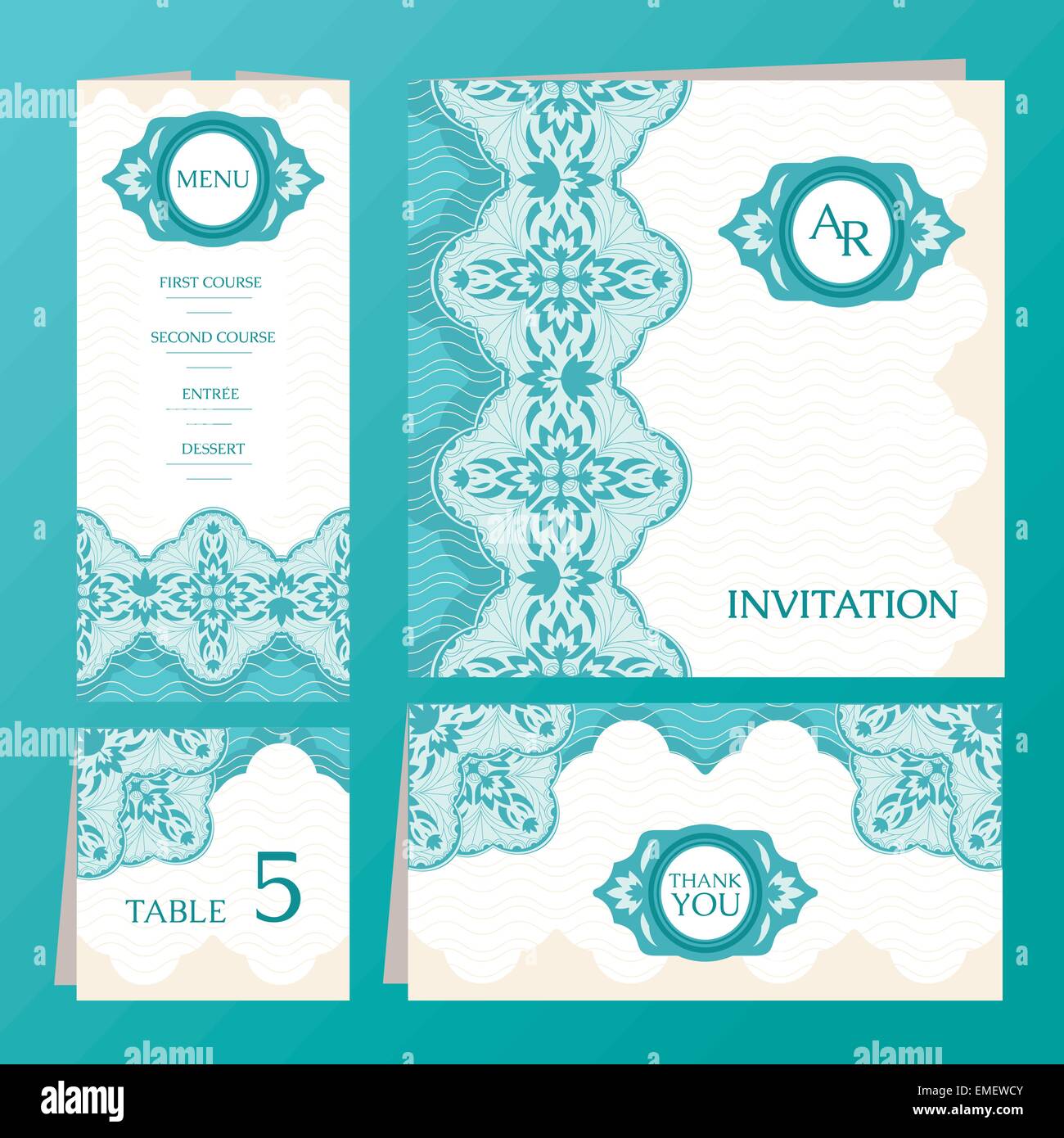Wedding card floral frame Stock Vector Images - Alamy