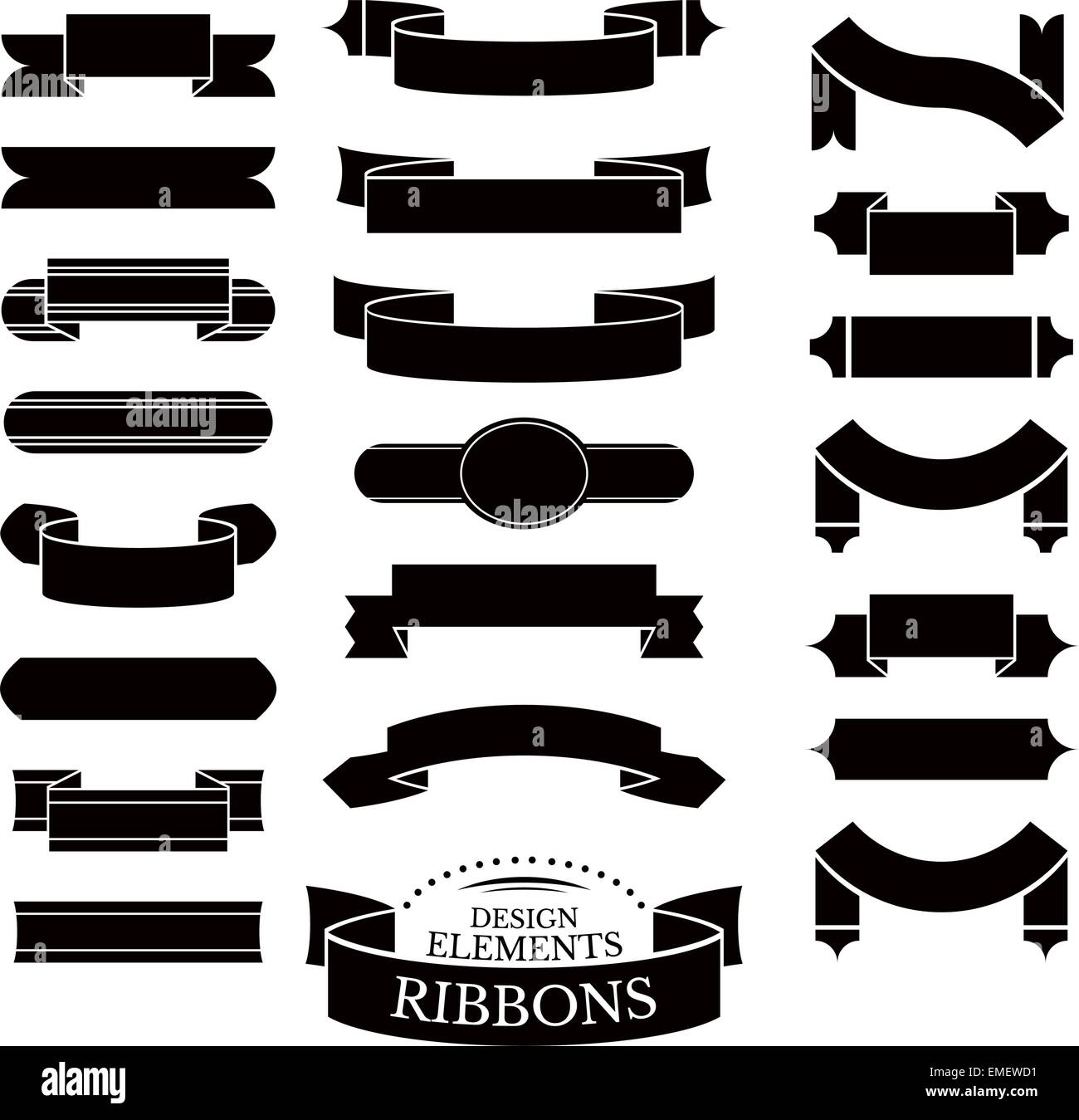 Collection of different ribbons Stock Vector Image & Art - Alamy