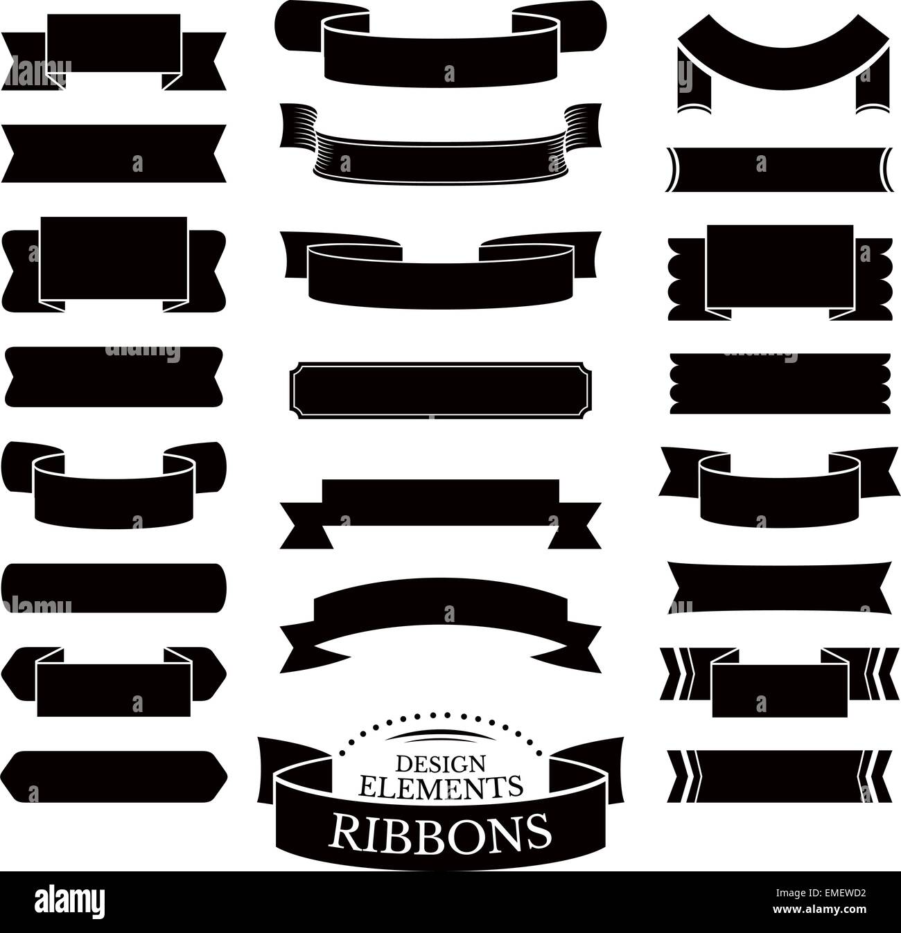 Collection of different ribbons Stock Vector Image & Art - Alamy