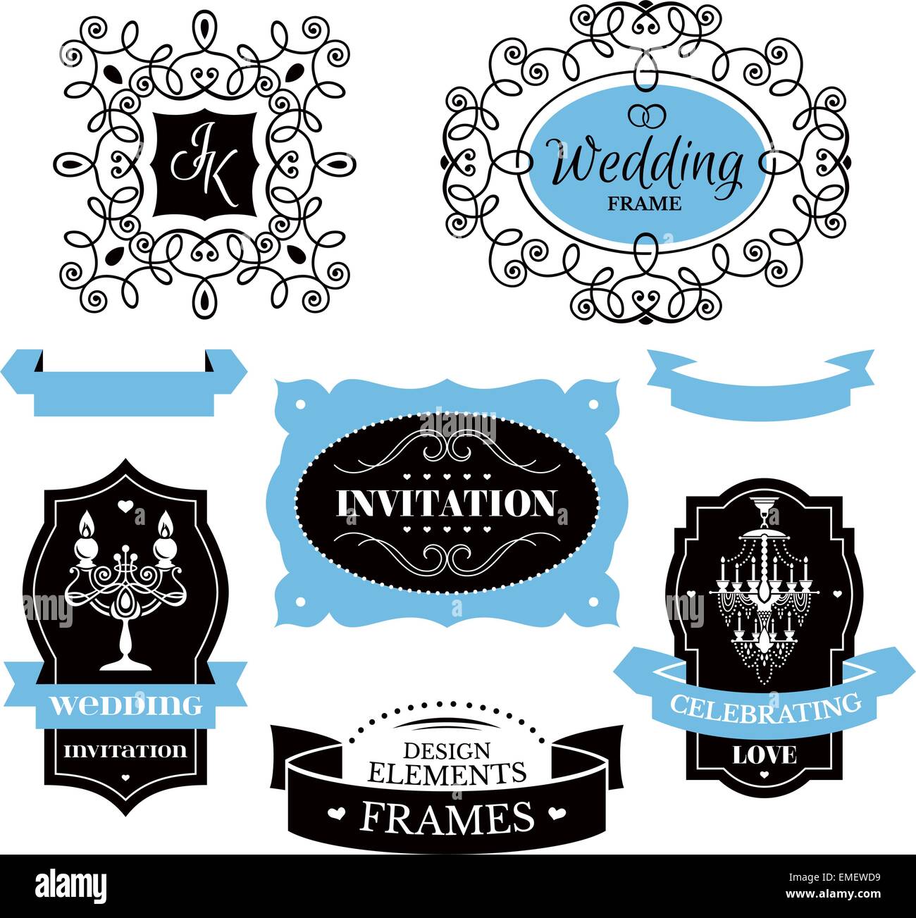 Set black labels text hi-res stock photography and images - Alamy