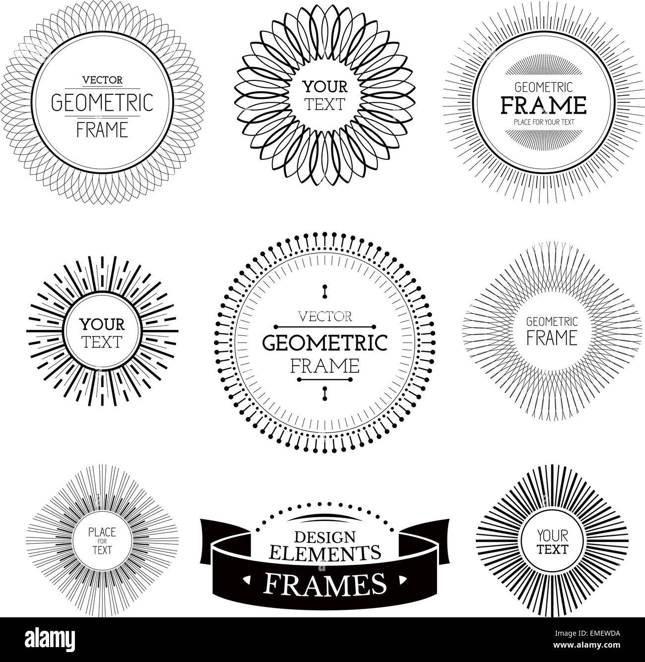 Geometric design frames hi-res stock photography and images - Alamy