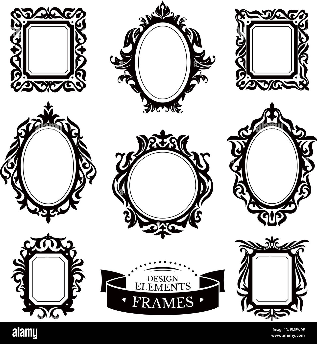 Vintage border victorian Stock Vector Images - Alamy
