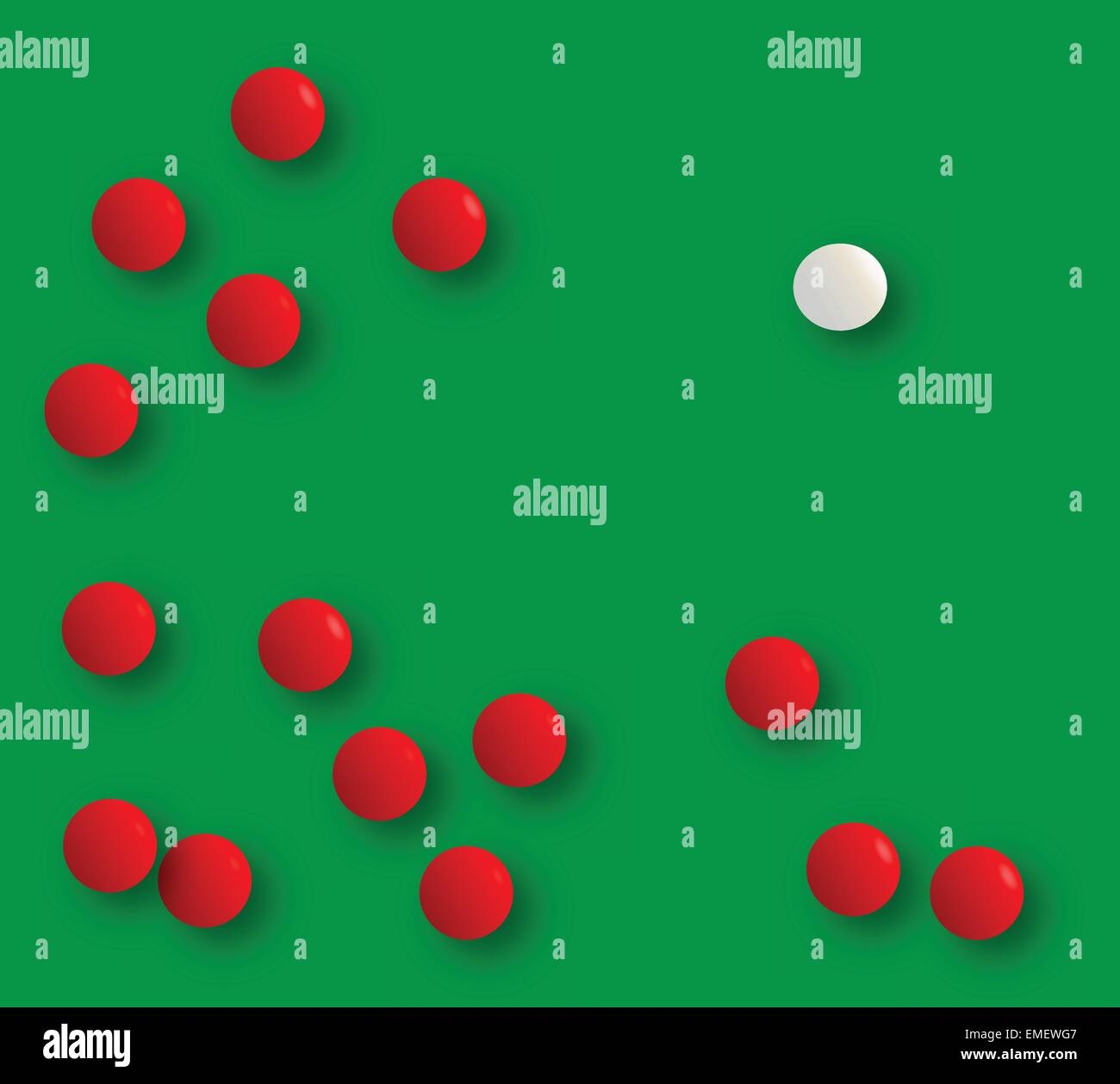 Billiards with balls and cue vector Stock Vector Images - Alamy