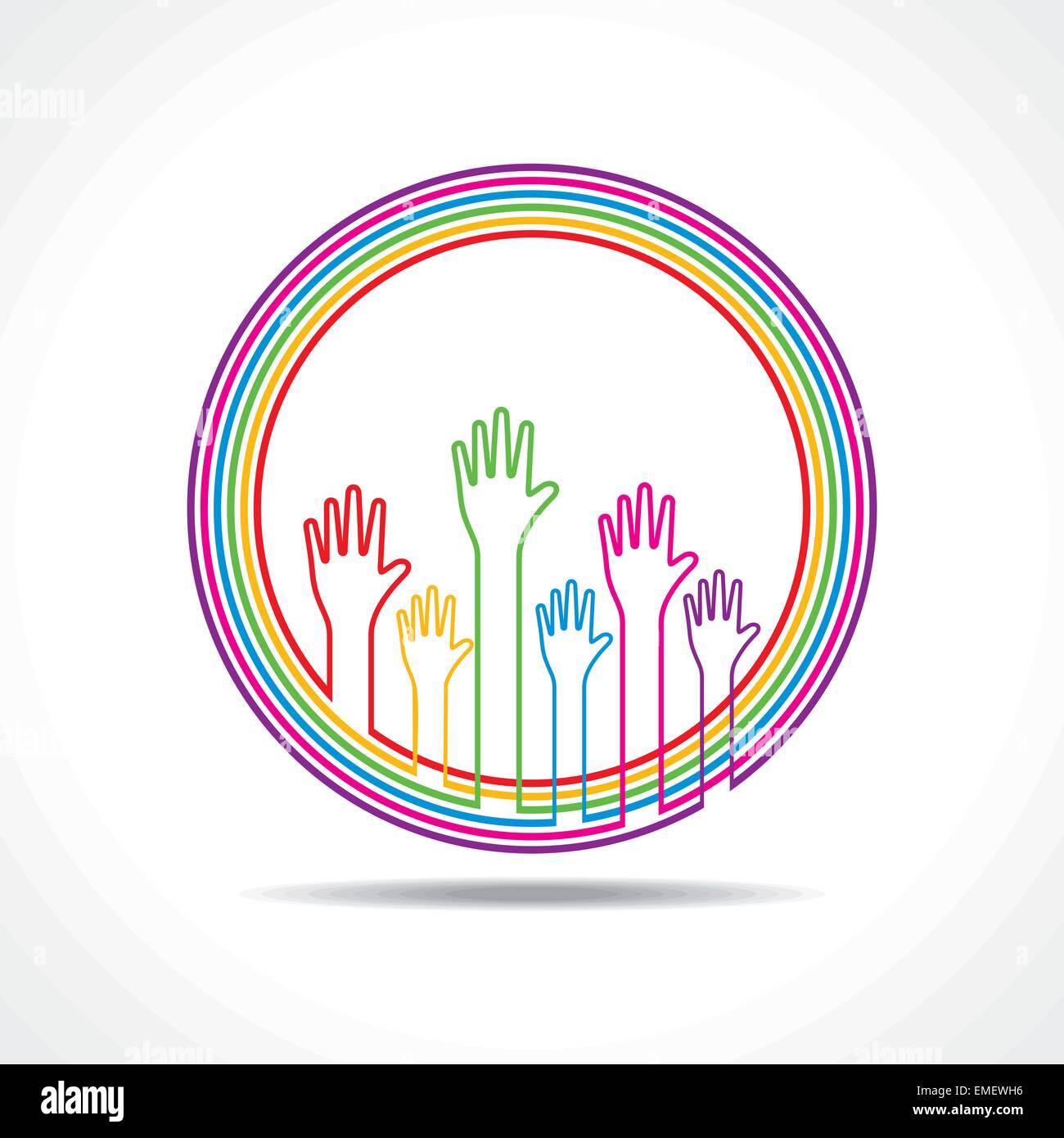Colorful hand background stock vector Stock Vector Image & Art - Alamy