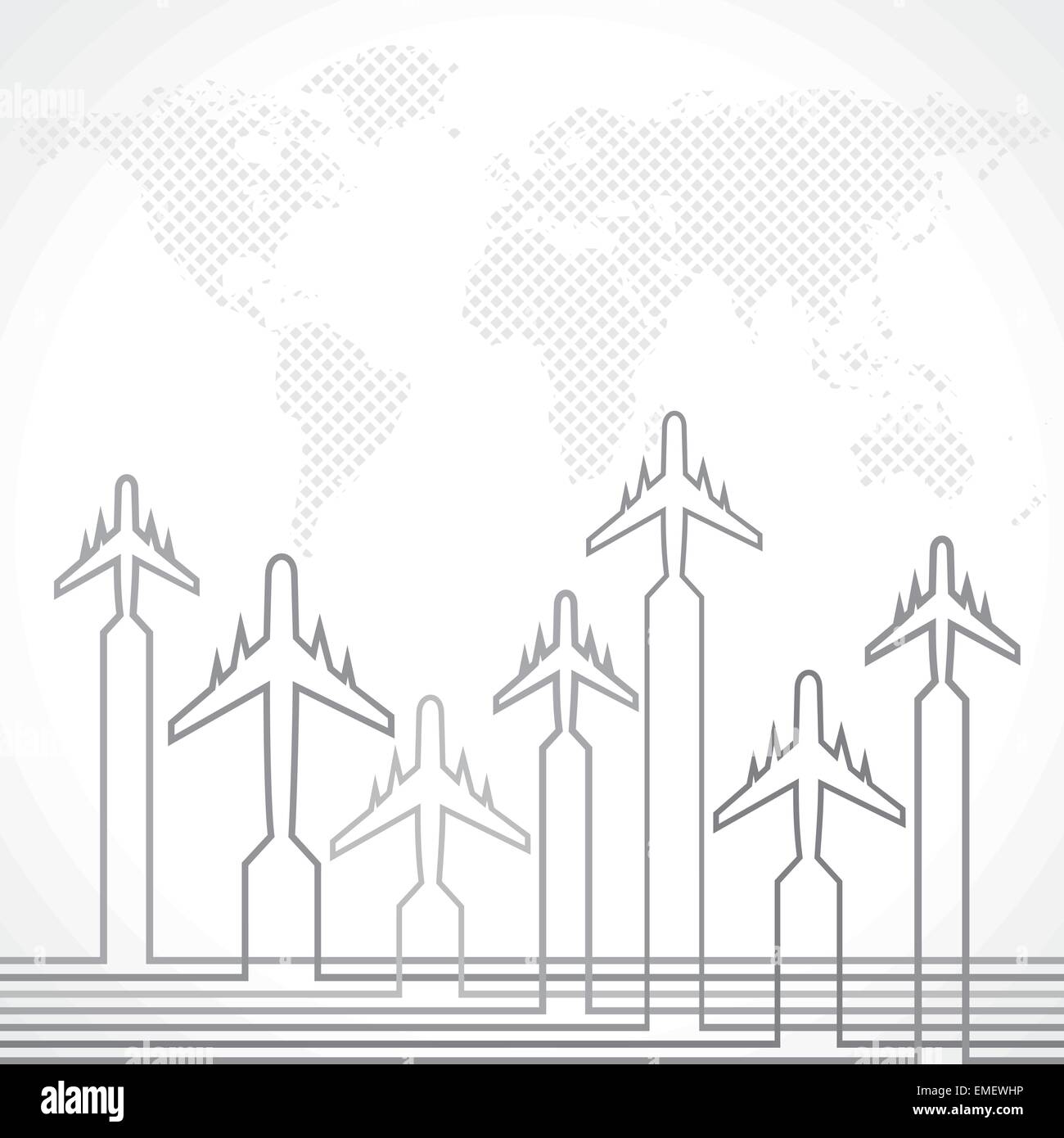 Abstract background with airplane and map stock vector Stock Vector ...