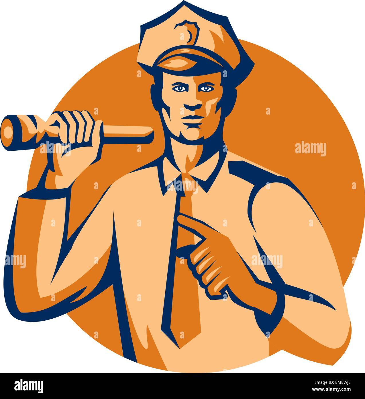 Flashlight pointing Stock Vector Images - Alamy