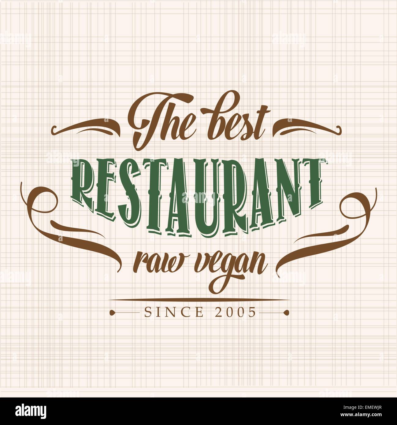 retro raw vegan restaurant poster Stock Vector Image & Art - Alamy