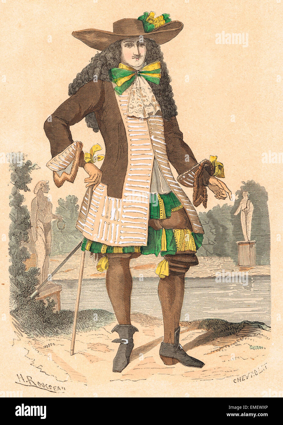 Lord during the reign of Louis XIV of France Stock Photo - Alamy