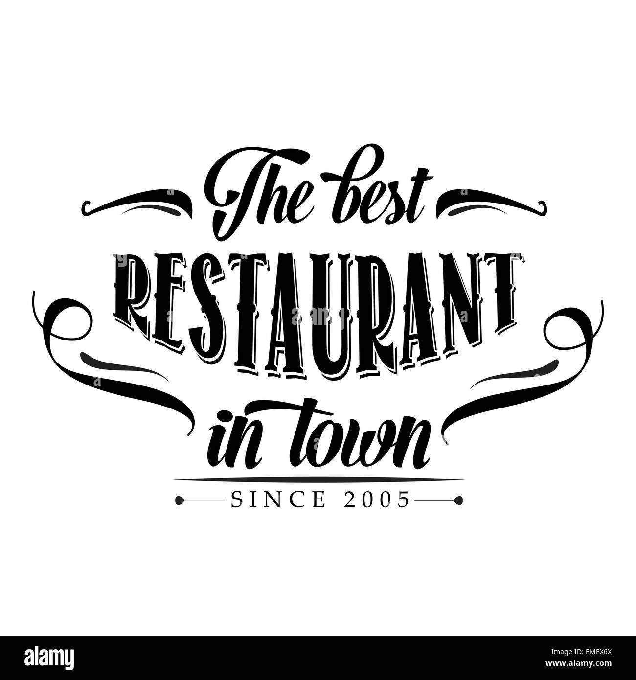 Restaurant design graphic Black and White Stock Photos & Images - Alamy