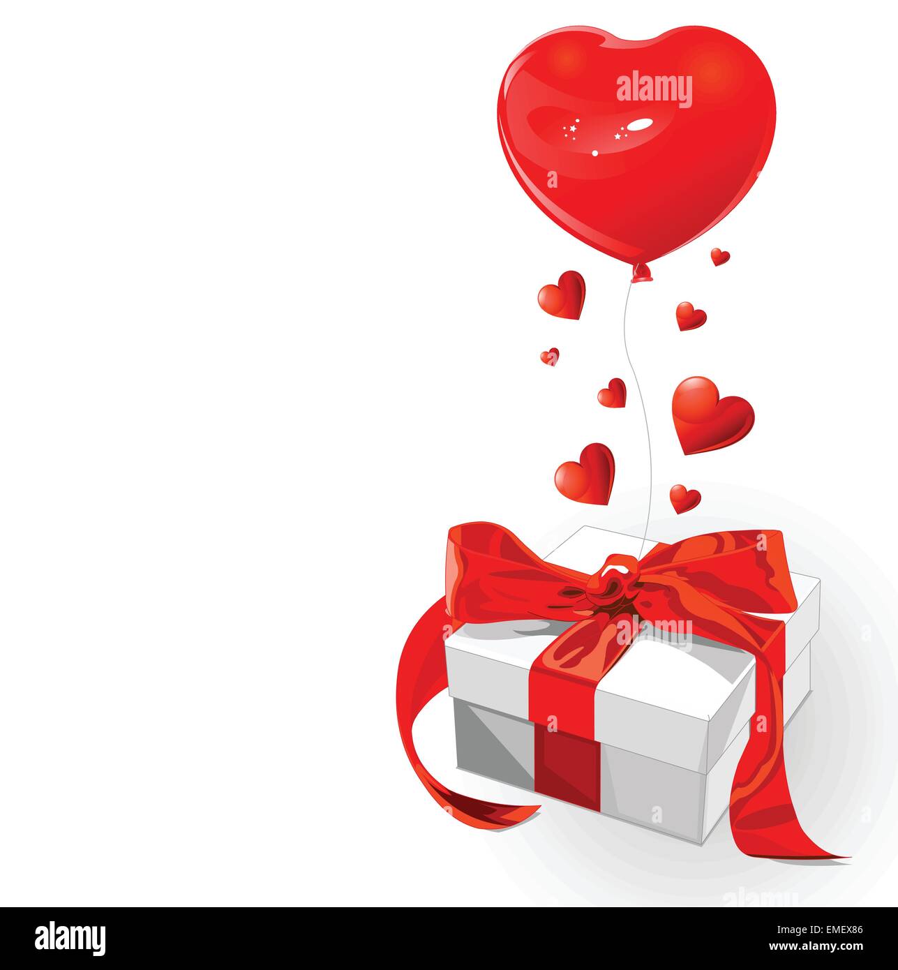 Gift surprise valentine day Cut Out Stock Images & Pictures - Alamy