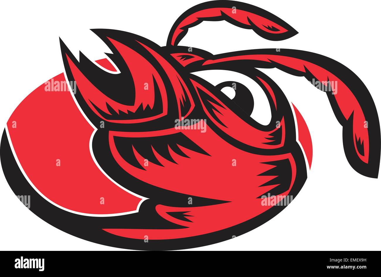 angry hornet wasp red ant head mascot Stock Vector Image & Art - Alamy