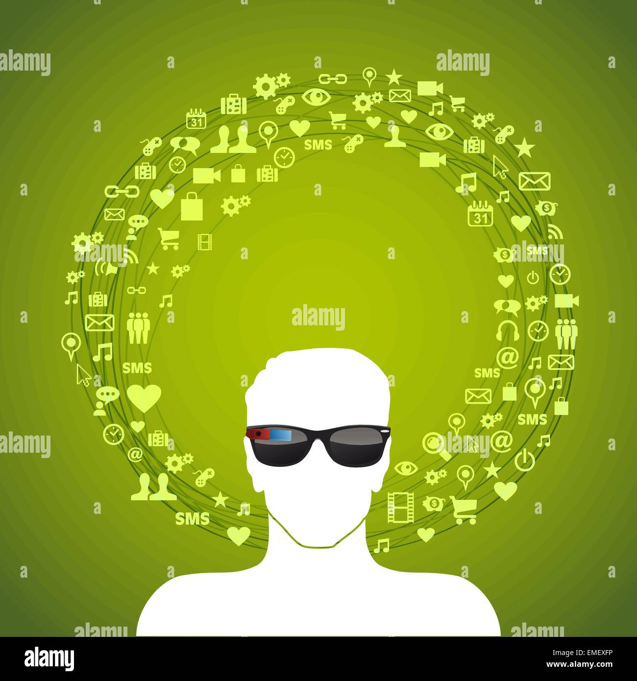 Smart glass technology Stock Vector Images - Alamy