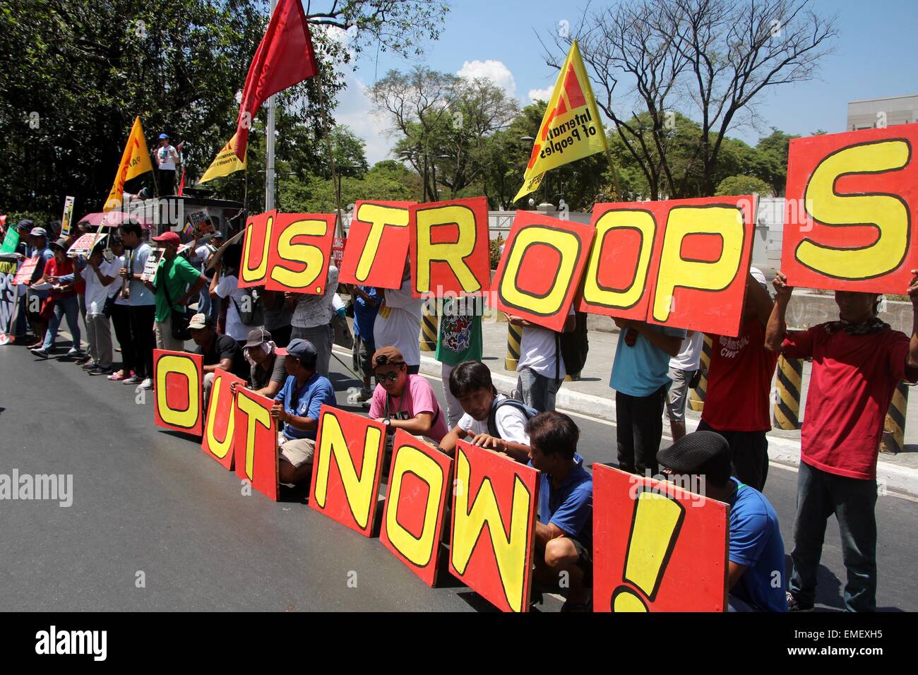 Metro Manila, Philippines. 20th Apr, 2015. Various groups protest near ...