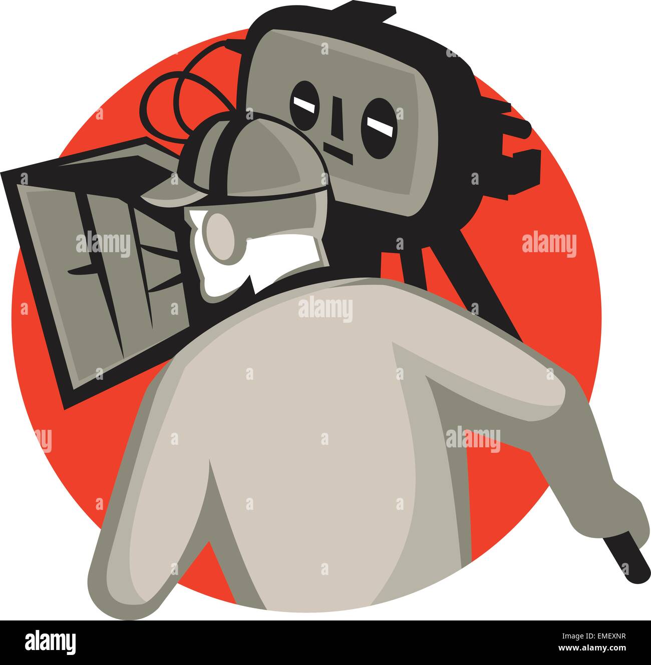 Movie shooting crew Stock Vector Images - Alamy