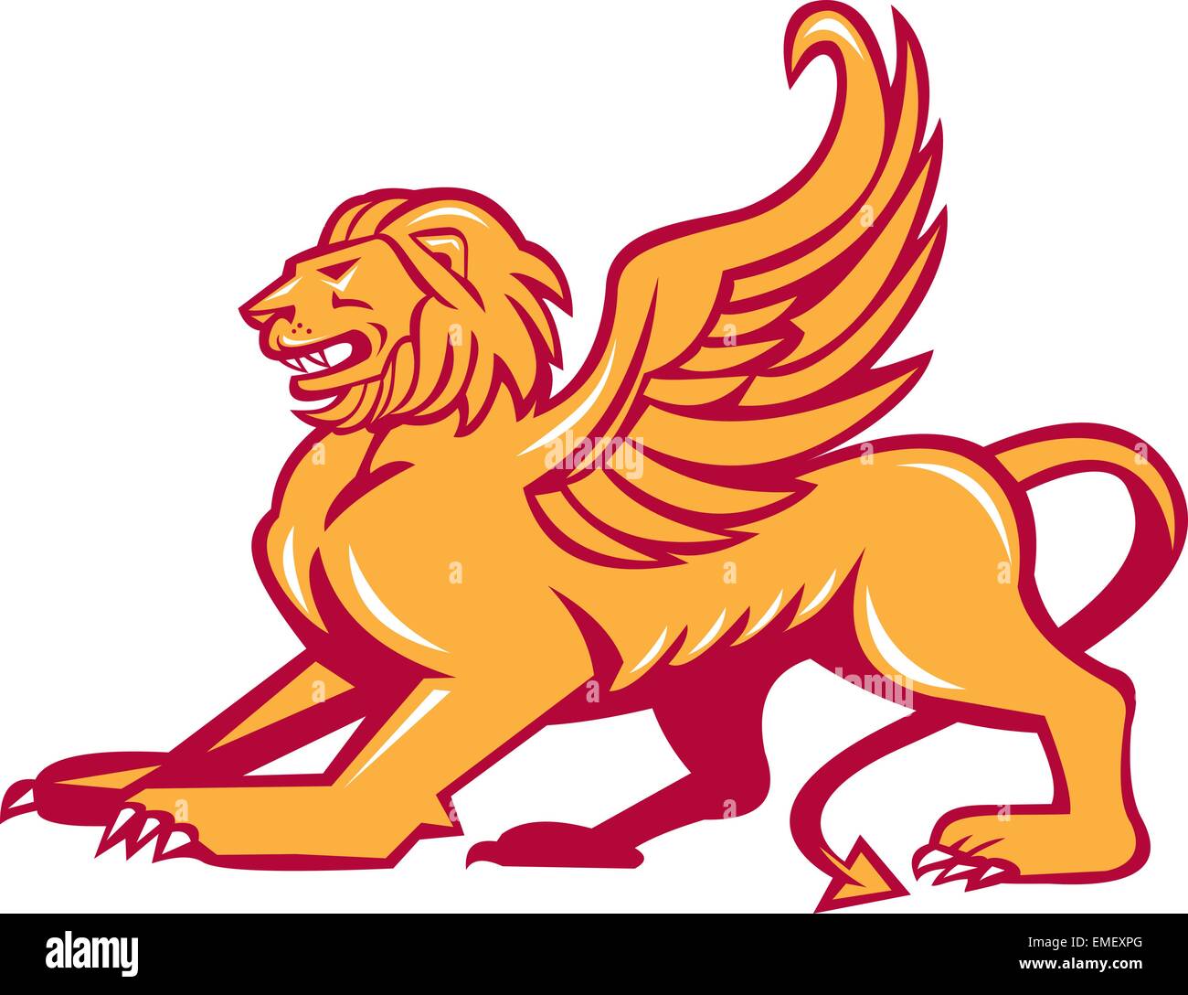 Winged lion of saint mark Stock Vector Images - Alamy