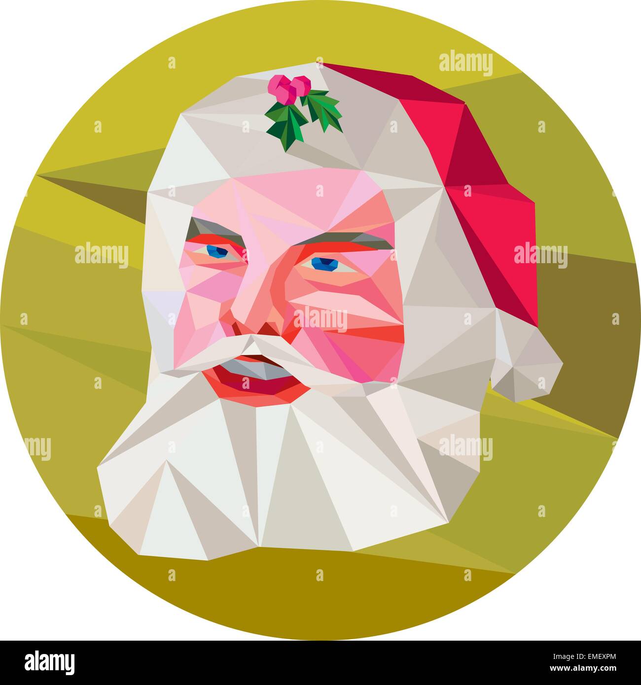 Santa Claus Father Christmas Low Polygon Stock Vector Image & Art - Alamy