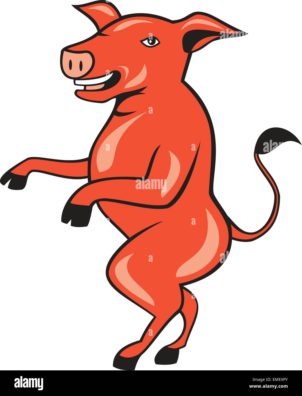 Red Pig Clipart