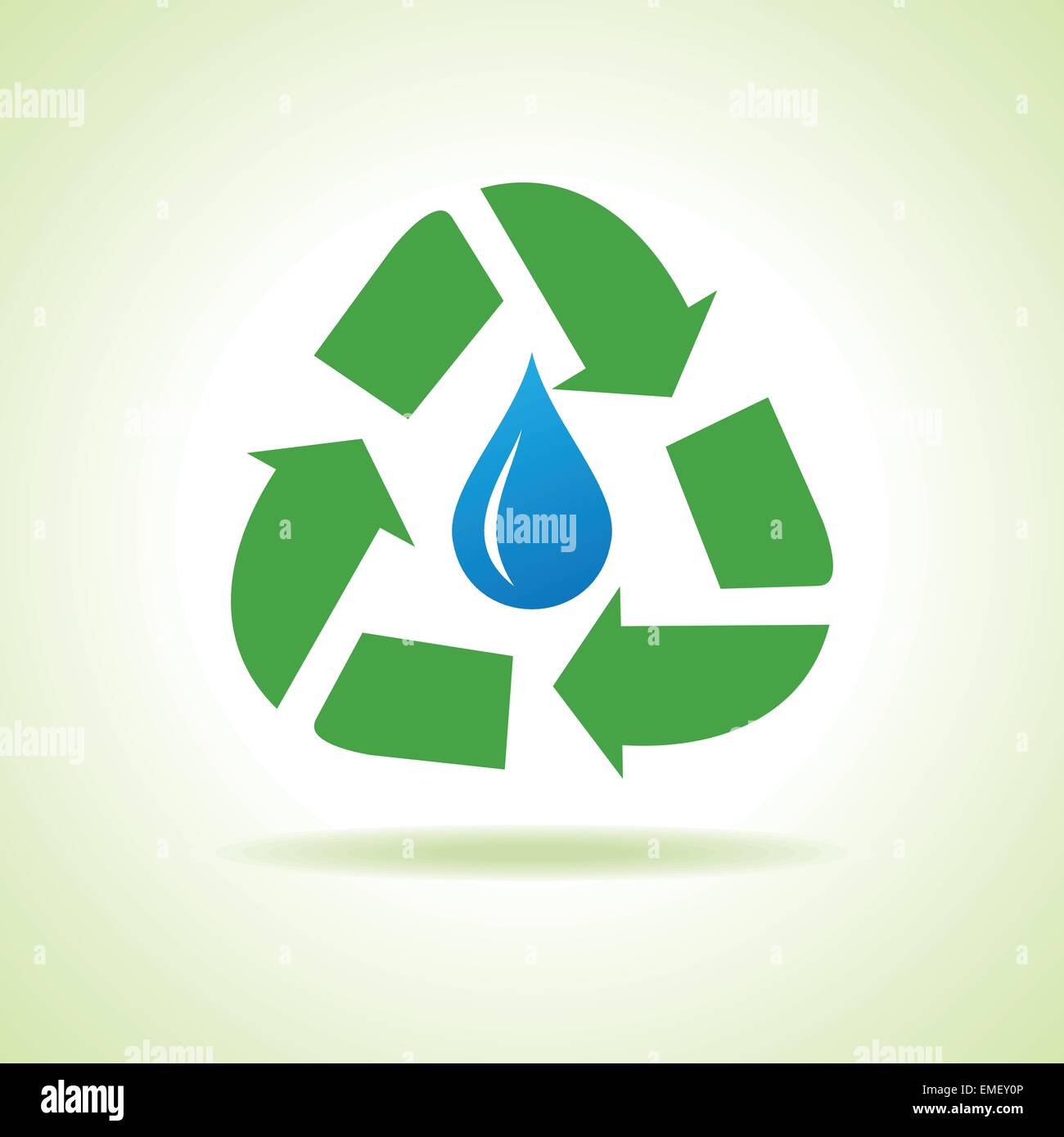 Water drop and recycle icon. vector illustration Stock Vector Image ...