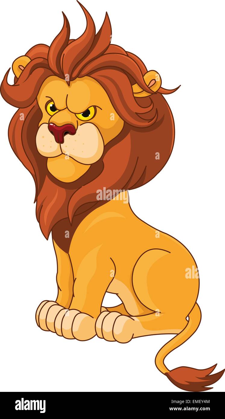 Angry lion drawing hi-res stock photography and images - Alamy