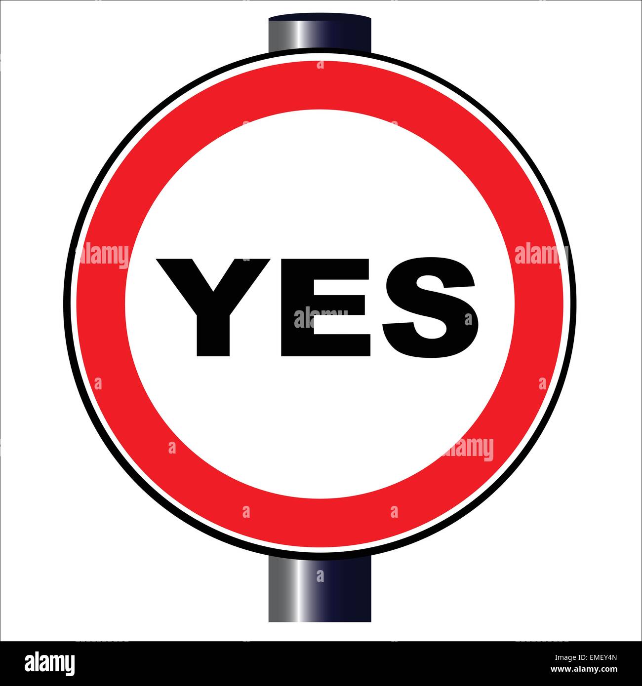 Yes Traffic Sign Stock Vector Image & Art - Alamy