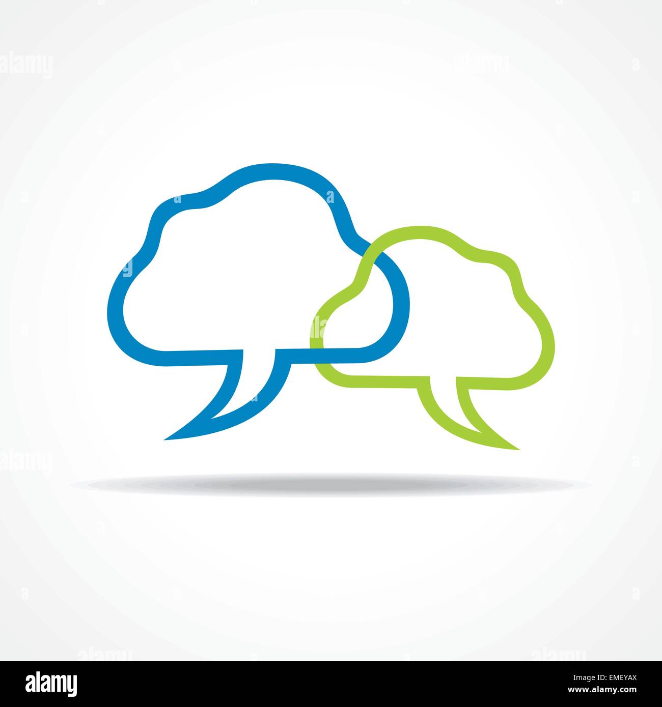 Blue and green Chat Icon stock vector Stock Vector Image & Art - Alamy