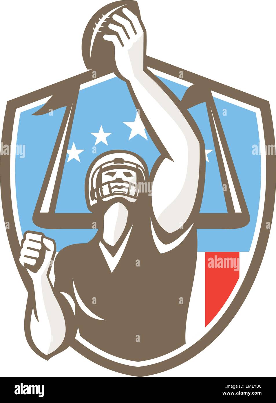 Football goal post flag Stock Vector Images - Alamy