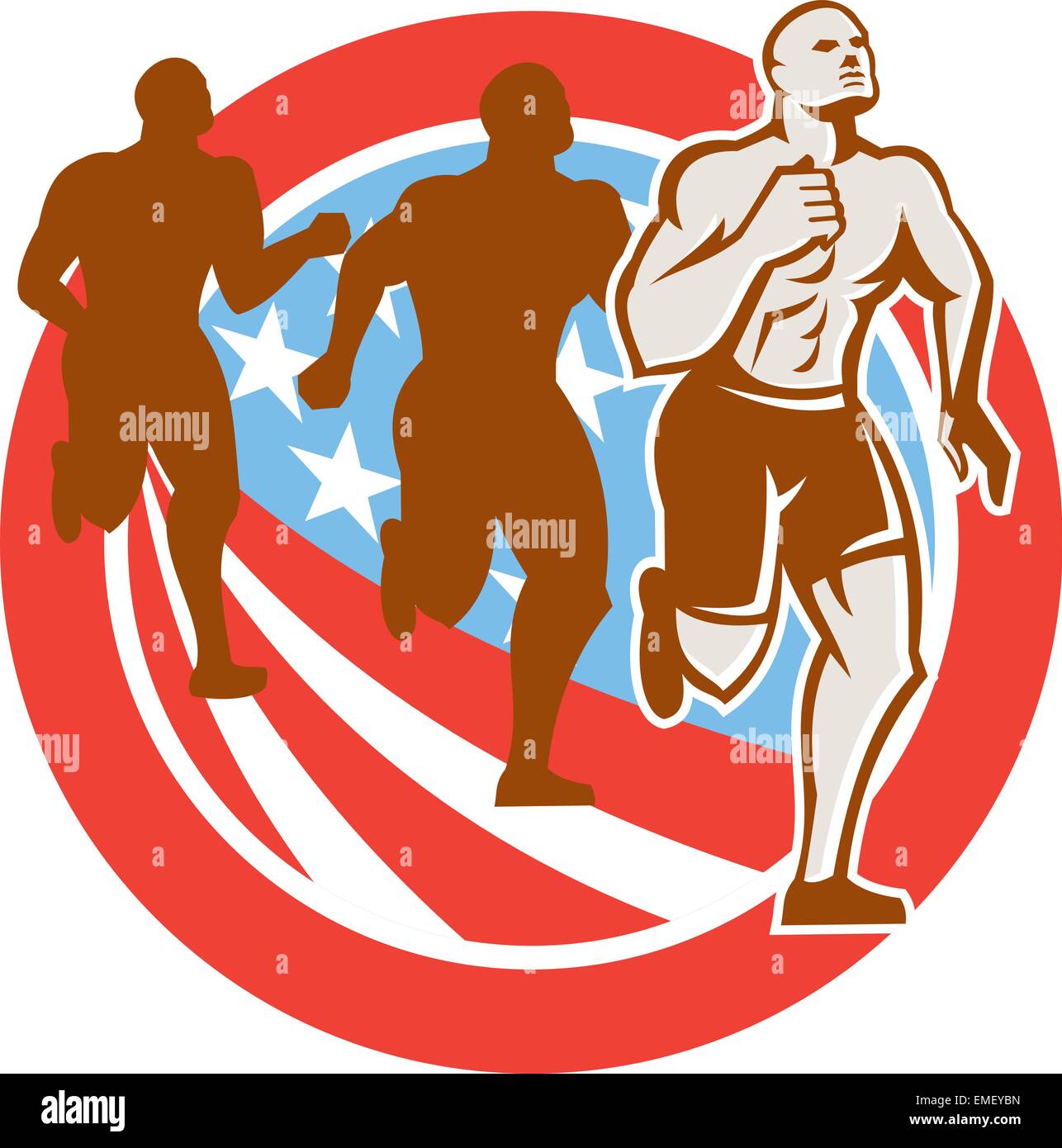 American runners Stock Vector Images - Alamy