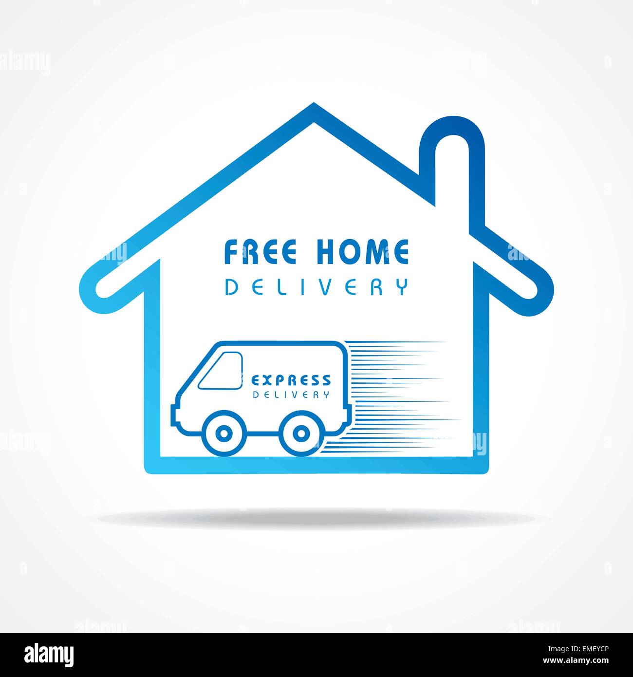 Free home delivery label hi-res stock photography and images - Alamy