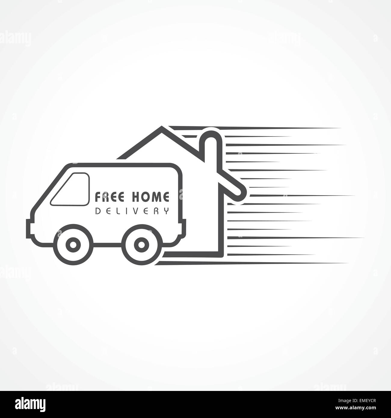 Free Home Delivery concept for increase the sell stock vector Stock ...