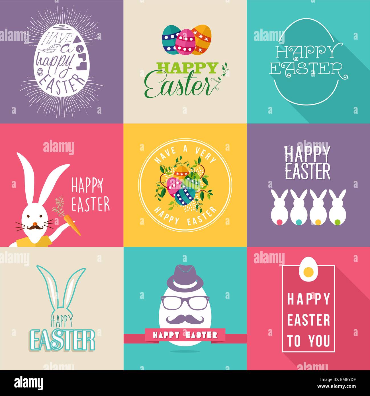 Easter holiday banner design Stock Vector Images - Alamy