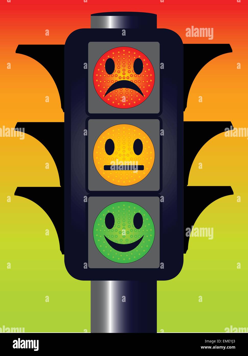 Traffic light three green lights Stock Vector Images - Alamy