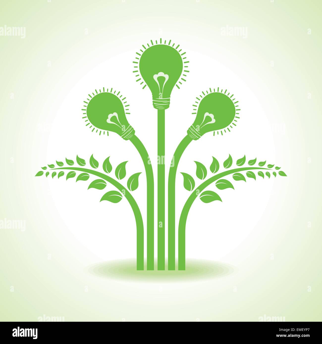 Green lamp on white Stock Vector Images - Alamy
