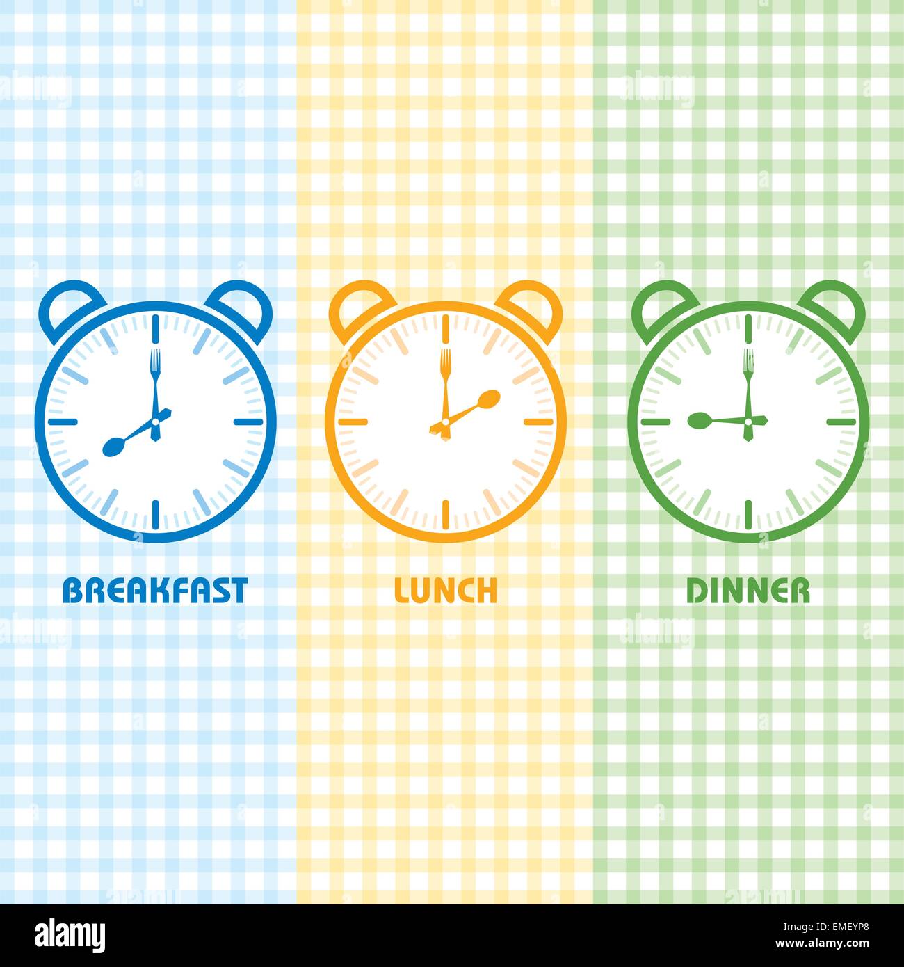Breakfast Lunch and Dinner time stock vector Stock Vector Image & Art ...