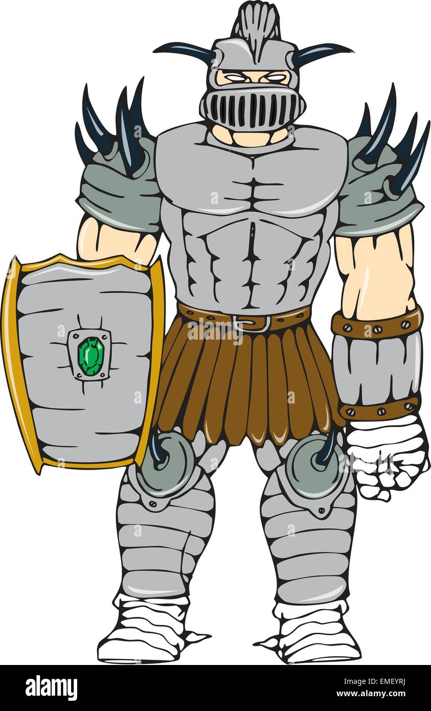 Knight full armor shield cartoon hi-res stock photography and images ...