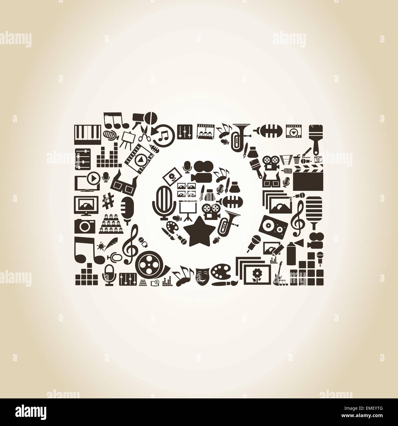 Retro radio mask drawing hi-res stock photography and images - Alamy