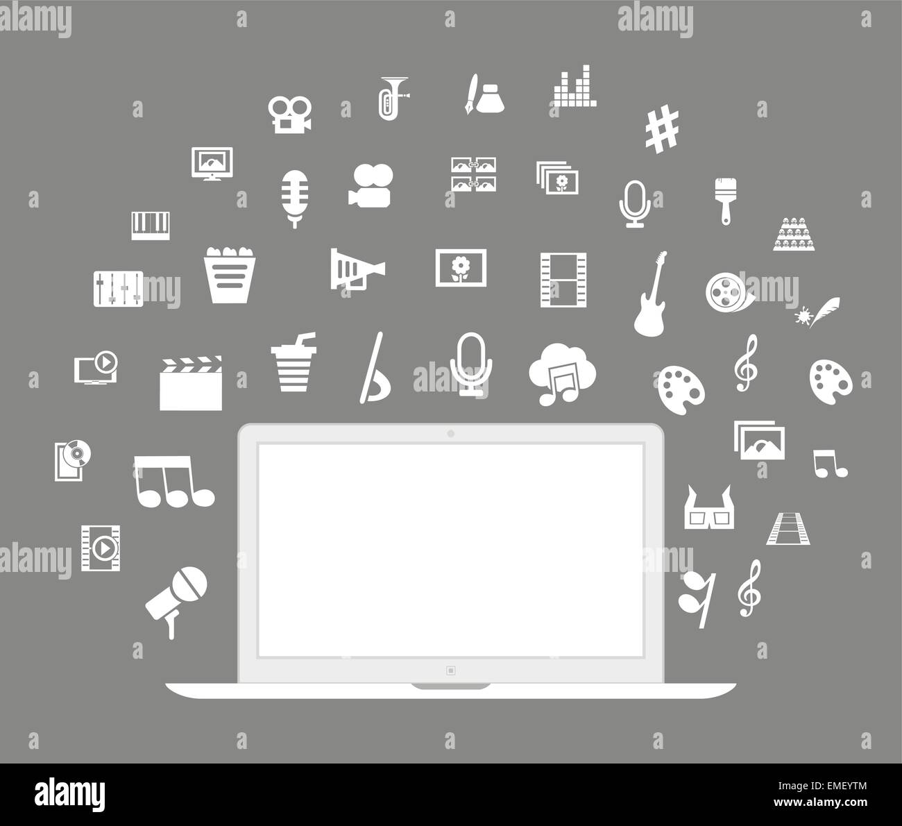 Laptop art hi-res stock photography and images - Alamy